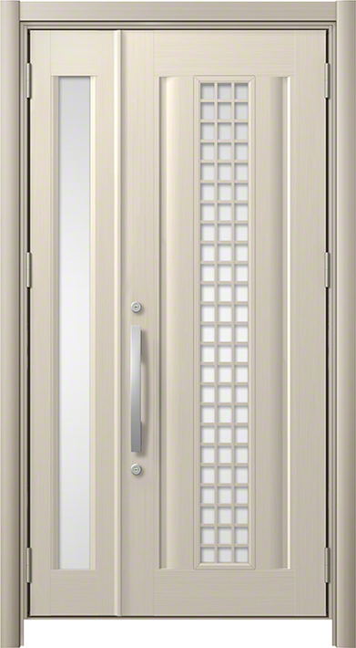 リシェント3 C20N型 アルミ仕様(アルミ色) | 親子 | シャイングレー | 標準幅×標準高さ -玄関ドアならエクスショップ