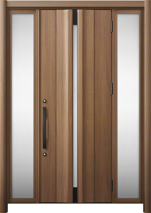 リシェント玄関ドア3 G13型 断熱仕様k4仕様(木目調) | 両袖 | クリエモカ | 標準幅×標準高さ -玄関ドアならエクスショップ