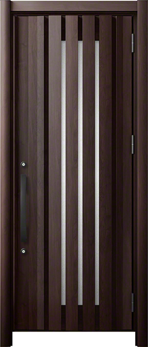 リシェント3 G14型 断熱仕様k4型(木目調) | 片開き | クリエダーク | 標準幅×標準高さ -玄関ドアならエクスショップ