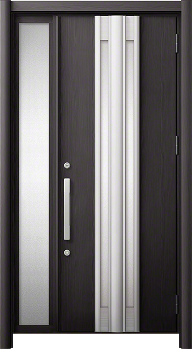 リシェント3 G77型 断熱仕様k4型(木目調) | 片袖 | トリノパイン | 標準幅×標準高さ -玄関ドアならエクスショップ