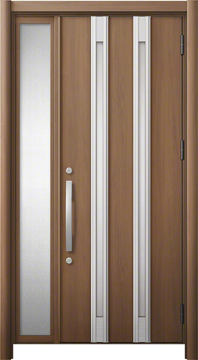 リシェント3 M24型 断熱仕様k4型(木目調) | 片袖 | クリエモカ | 標準幅×標準高さ -玄関ドアならエクスショップ