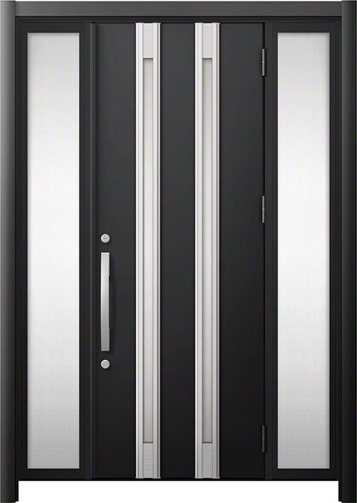 リシェント3 M24型 断熱仕様k4型(アルミ色) | 両袖 | マットブラック | 標準幅×標準高さ -玄関ドアならエクスショップ