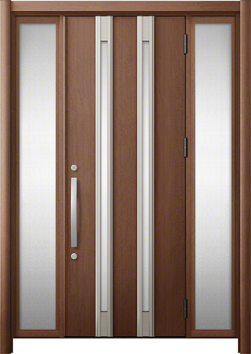 リシェント3 M24型 断熱仕様k4型(木目調) | 両袖 | ポートマホガニー | 標準幅×標準高さ -玄関ドアならエクスショップ