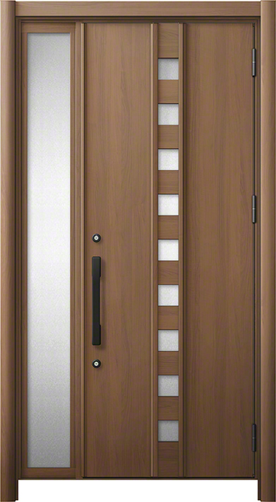 リシェント3 M28型 断熱仕様k4型(木目調) | 片袖 | クリエモカ | 標準幅×標準高さ -玄関ドアならエクスショップ