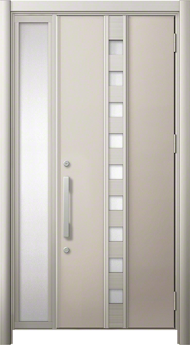 リシェント3 M28型 断熱仕様k4型(アルミ色) | 片袖 | シャイングレー | 標準幅×標準高さ -玄関ドアならエクスショップ