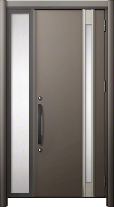 リシェント3 M78型 断熱仕様k4型(アルミ色) | 片袖 | オータムブラウン | 標準幅×標準高さ -玄関ドアならエクスショップ