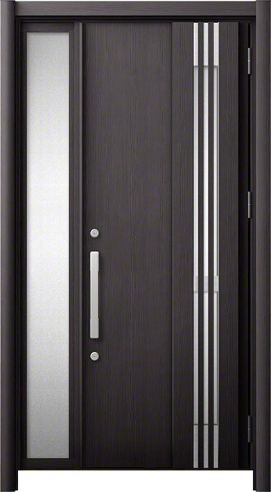 リシェント3 M83型 断熱仕様k4型 採風タイプ(木目調) | 片袖 | トリノパイン | 標準幅×標準高さ -玄関ドアならエクスショップ