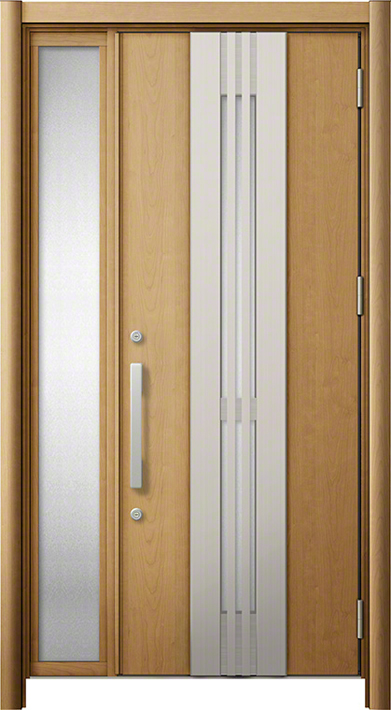 リシェント3 M84型 断熱仕様k4型 採風タイプ(木目調) | 片袖 | クリエラスク | 標準幅×標準高さ -玄関ドアならエクスショップ