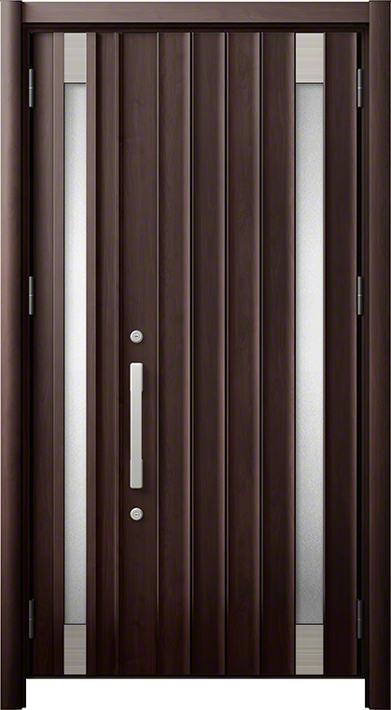 リシェント玄関ドア3 P77型 断熱仕様k4仕様(木目調) | 親子 | クリエダーク | 標準幅×標準高さ -玄関ドアならエクスショップ