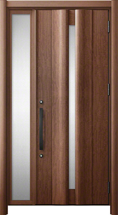 リシェント3 G12型 断熱仕様k2型(木目調) | 片袖 | ポートマホガニー | 標準幅×標準高さ -玄関ドアならエクスショップ