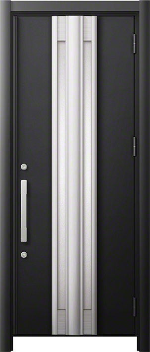 リシェント3 G77型 断熱仕様k2型(アルミ色) | 片開き | マットブラック | 標準幅×標準高さ -玄関ドアならエクスショップ