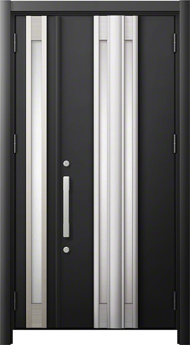 リシェント3 G77型 断熱仕様k2型(アルミ色) | 親子 | マットブラック | 標準幅×標準高さ -玄関ドアならエクスショップ