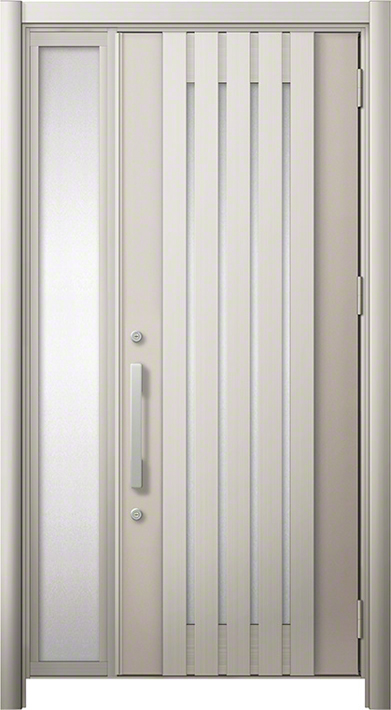 リシェント3 M27型 断熱仕様k2型(アルミ色) | 片袖 | シャイングレー | 標準幅×標準高さ -玄関ドアならエクスショップ