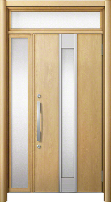 リシェント3 M77型 断熱仕様k2型(木目調) | 片袖ランマ付 | クリエペール | 標準幅×標準高さ -玄関ドアならエクスショップ