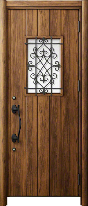 リシェント玄関ドア3 D41型 断熱仕様k2仕様(セレクト色) | 片開き | チーク | 標準幅×標準高さ -玄関ドアならエクスショップ