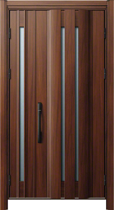 ドアリモ 玄関ドア D30 断熱ドア C05N D4仕様(木目調) | 親子 | ダージリンウォールナット(木目調) | 標準幅×標準高さ -玄関ドアならエクスショップ