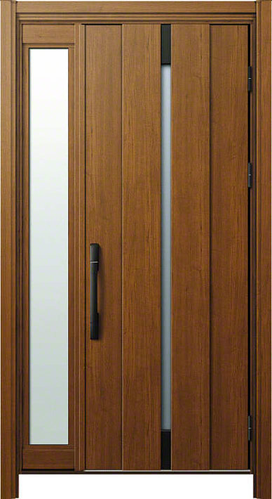 ドアリモ 玄関ドア D30 断熱ドア C08H D4仕様(木目調) | 片袖 | キャラメルチーク(木目調) | 標準幅×標準高さ -玄関ドアならエクスショップ