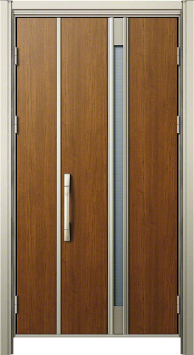 ドアリモ 玄関ドア D30 断熱ドア F03T D2仕様(木目調) | 親子 | キャラメルチーク(木目調) | 標準幅×標準高さ -玄関ドアならエクスショップ
