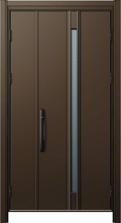ドアリモ 断熱ドア F03T D2仕様(アルミ色) | 親子 | ブラウン | 標準幅×標準高さ -玄関ドアならエクスショップ