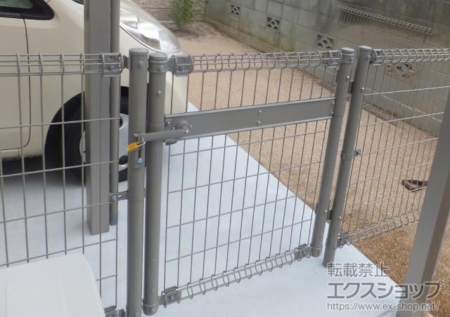 愛媛県松山市のLIXIL リクシル(TOEX)門扉施工例(ハイグリッド門扉N1型 片開き 柱使用:14333011-2)