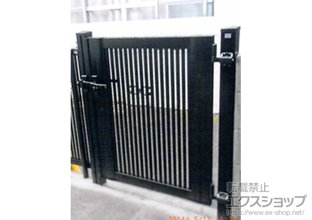 東京都杉並区のLIXIL リクシル(TOEX)門扉施工例(シャレオR2型門扉 片開き 柱使用:19228811-2)