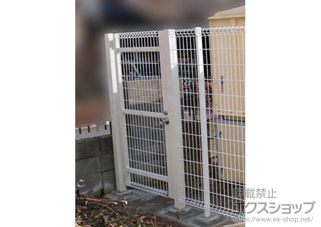 千葉県柏市のLIXIL リクシル(TOEX)門扉施工例(ハイグリッド門扉NF1型 片開き 柱使用:19813611-2)