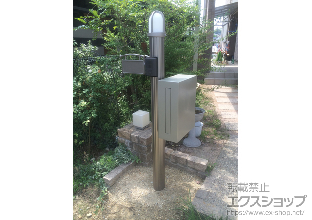愛知県瀬戸市のLIXIL リクシル(TOEX)ポスト・門柱・宅配ボックス施工例(アプローチポールアロット2型:22022024-1)