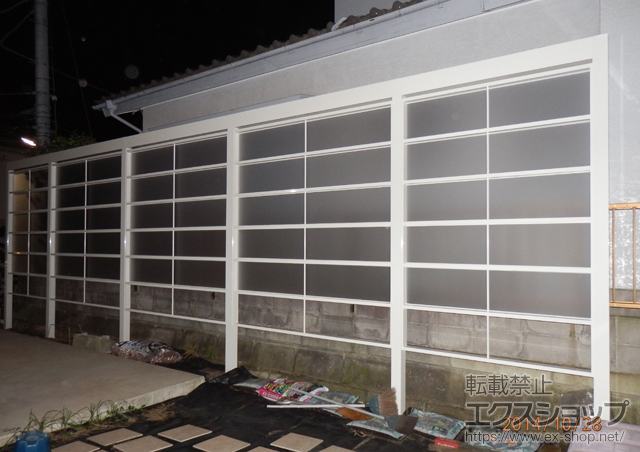 東京都町田市のLIXIL リクシル(TOEX)フェンス・柵施工例(Gスクリーン 横格子タイプ パネル5段:23736027-1)