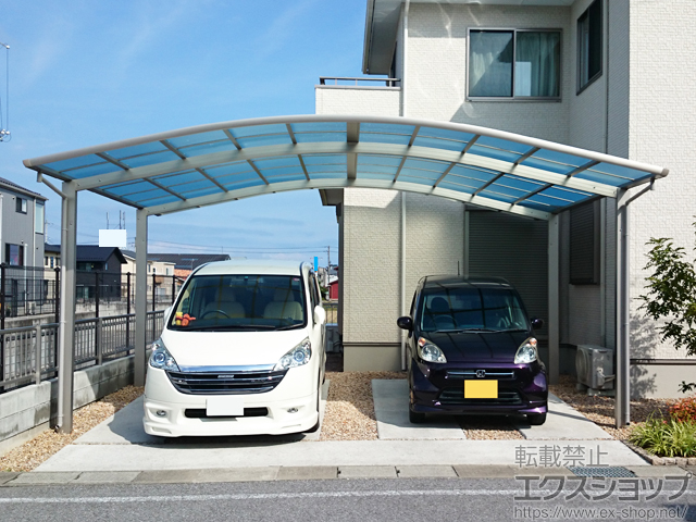 埼玉県比企郡小川町のYKKAPカーポート施工例(レイナツインポートグラン 積雪～20cm対応:36700131-1)