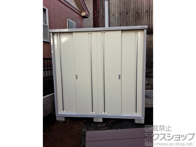 千葉県我孫子市のイナバ物置・屋外倉庫施工例(シンプリー 一般型 1940×905×1903 MJX-199EP-FW:36830731-1)