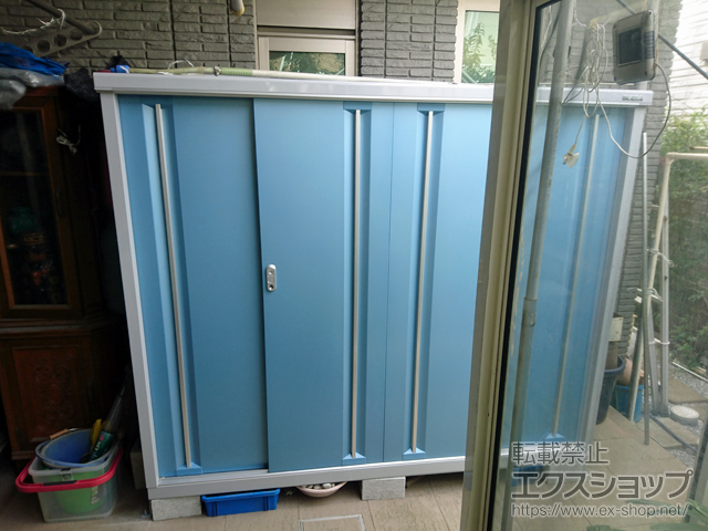 東京都足立区のイナバ物置・収納・屋外倉庫施工例(シンプリー 一般型 1940×755×1603 MJX-197D-AB:44804141-1)