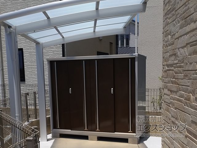 兵庫県明石市のイナバ物置・屋外倉庫施工例(シンプリー 一般型 1940×755×1603 MJX-197D-P-TB:40656344-1)