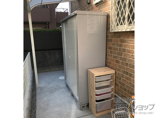 東京都立川市のイナバ物置・屋外倉庫施工例(シンプリー 一般型 1520×615×1903 MJX-156E-P-FW:40664844-1)