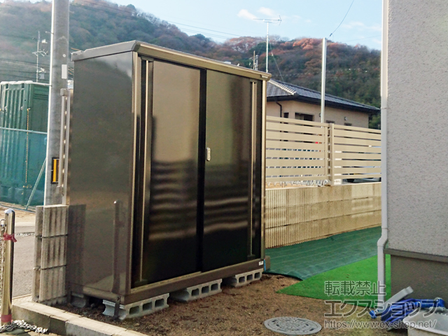 岡山県岡山市のイナバ物置・屋外倉庫施工例(ナイソーシスター 1520×580×1603 KMW-156D-P:56019151-1)