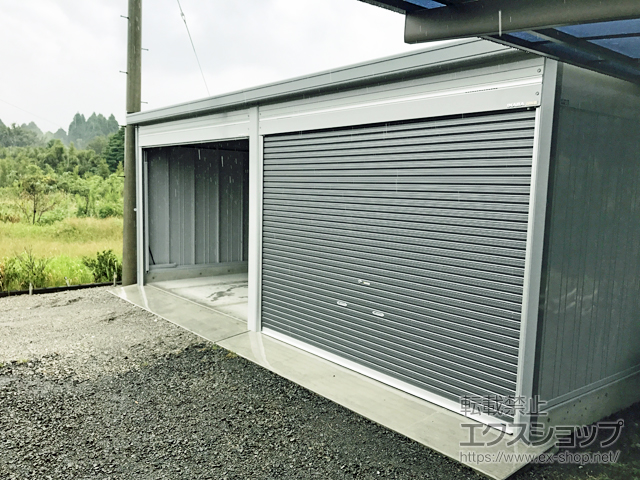 鹿児島県霧島市のイナバ物置・収納・屋外倉庫施工例(ガレーディア 一般型 2連棟（GRN-3662HL-2） GRN-3662HL-2-UG:51507757-1)