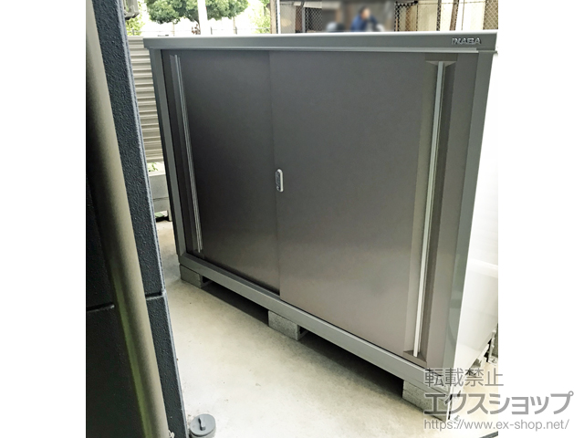 大阪府大阪市のイナバ物置・屋外倉庫施工例(シンプリー 一般型 1740×515×1303 MJX-175C-P-AR:52345758-1)