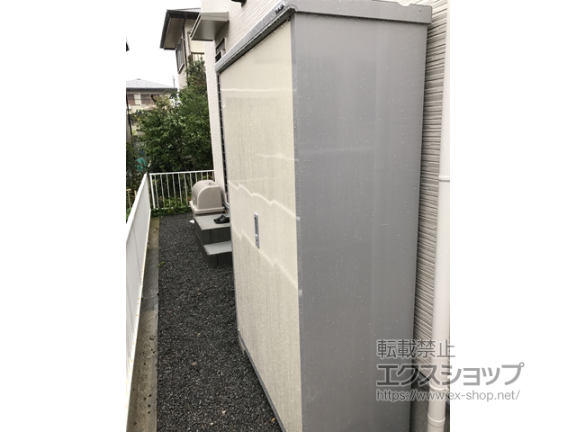 兵庫県神戸市のイナバ物置・屋外倉庫施工例(アイビーストッカー 1320×515×1903 BJX-135E-FW:52899659-2)