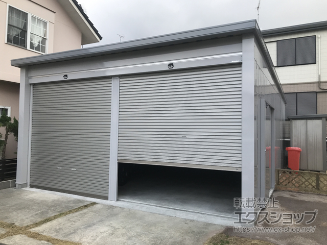 千葉県木更津市のイナバ倉庫・ガレージ施工例(SGN-386TPN-2 イナバ倉庫 一般型 2連棟:53360059-2)