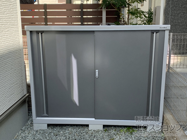 兵庫県伊丹市のイナバ物置・屋外倉庫施工例(シンプリー 一般型 1740×755×1303 MJX-177C-PG:67432661-2)