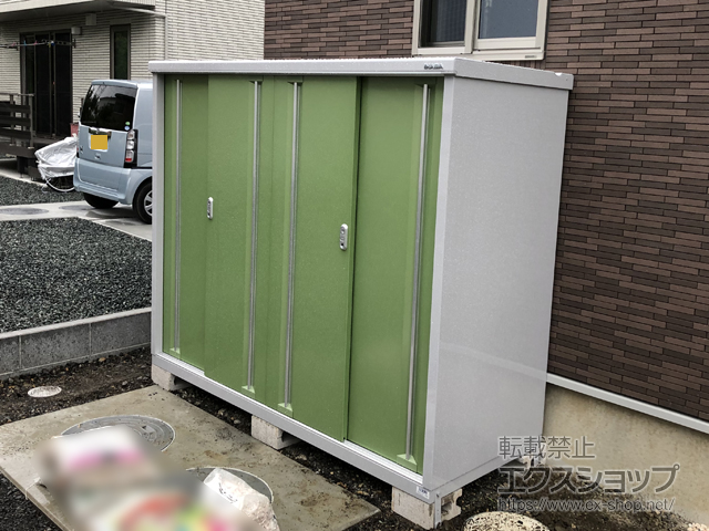 静岡県藤枝市のイナバ物置・屋外倉庫施工例(シンプリー 一般型 1940×755×1603 MJX-197D-LG:63773268-1)