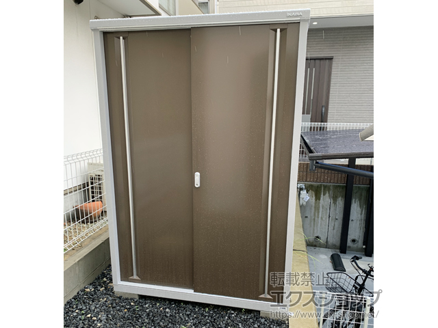 大阪府箕面市のイナバ物置・屋外倉庫施工例(シンプリー 一般型 1320×905×1903 MJX-139E-TB:73254475-1)