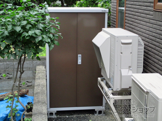 北海道札幌市のイナバ物置・屋外倉庫施工例(アイビーストッカー 1100×905×1903 BJX-119E-TB:74387976-1)