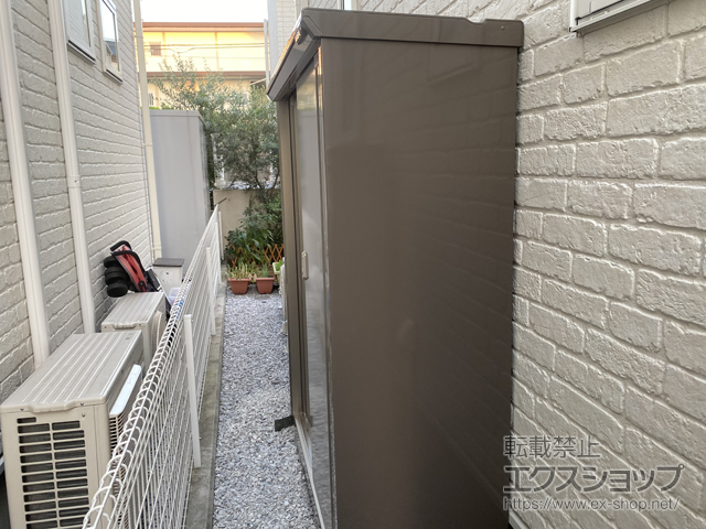 神奈川県横浜市のイナバ物置・屋外倉庫施工例(ナイソーシスター 1320×480×1603 KMW-135D-P-NG:75650977-1)