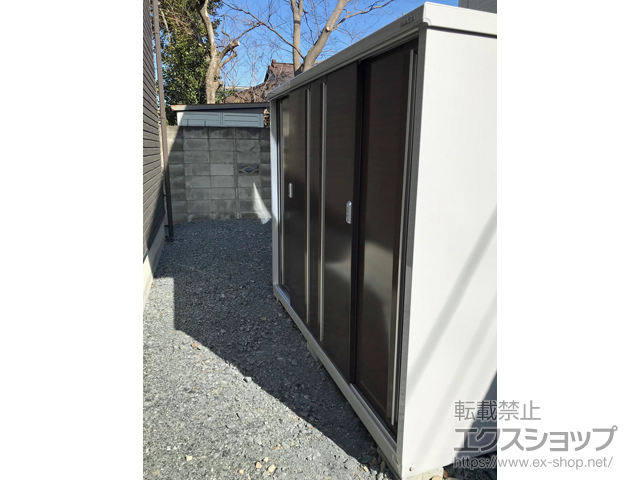 栃木県宇都宮市のイナバ物置・屋外倉庫施工例(シンプリー 一般型 2160×905×1603 MJX-219D-P-TB:83156981-1)