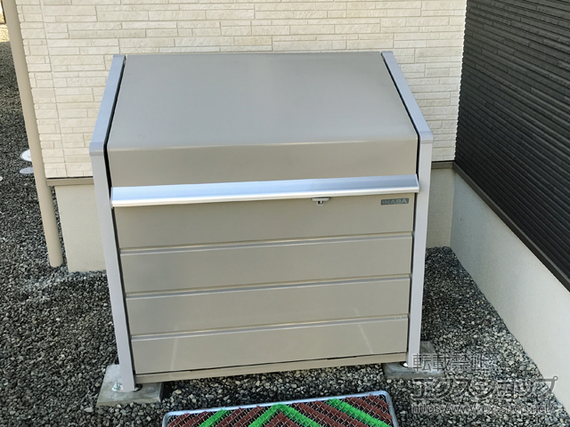 宮崎県宮崎市のイナバゴミステーション施工例(ダストボックスミニ メッシュ床タイプ DBN-106M 400L:99275991-1)