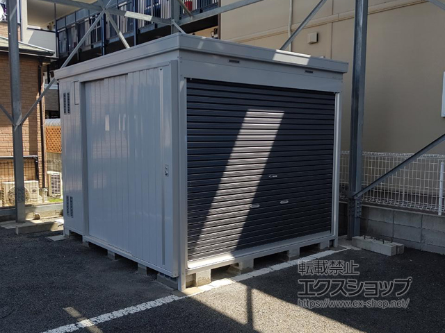 埼玉県越谷市のイナバ倉庫・ガレージ施工例(ドマール 一般型 床付タイプ:84710882-1)