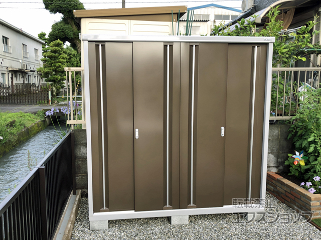 静岡県島田市のイナバ物置・屋外倉庫施工例(シンプリー 一般型 1940×905×1903 MJX-199E-TB:89390585-1)