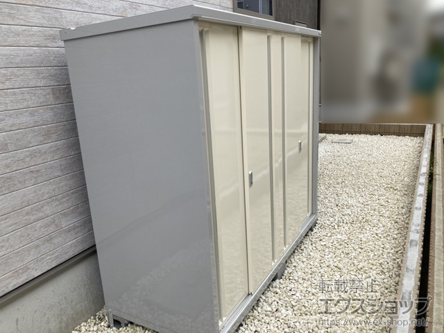 福島県喜多方市のイナバ物置・屋外倉庫施工例(シンプリー 一般型 2160×905×1903（MJX-219E-P） MJX-219E-P-FW:95272098-1)