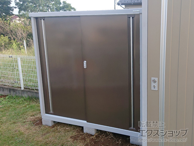 千葉県千葉市のイナバ物置・屋外倉庫施工例(シンプリー 一般型 1740×905×1603 MJX-179D-TB:96573098-1)