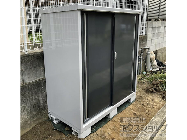 大阪府八尾市のイナバ物置・屋外倉庫施工例(ナイソーシスター 1940×580×1603（KMW-196D-P） KMW-196D-P-CB:97655799-2)